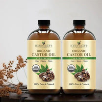 USDA Organic Castor Oil in Glass Bottle | Handcraft Blends